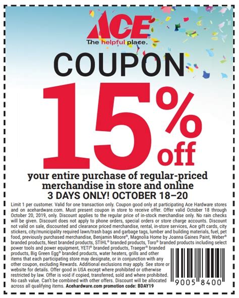 Ace Hardware 25 Off Coupon Printable Printable New Year Banners