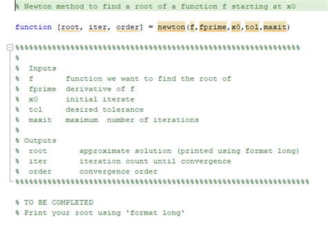 Solved 20pts 7 Newtons And Secant Methods A Write