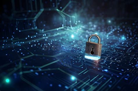 Cybersecurity And Privacy Concept Of Data Protection Generation Ai Stock Illustration