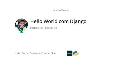 Hello World Com Django