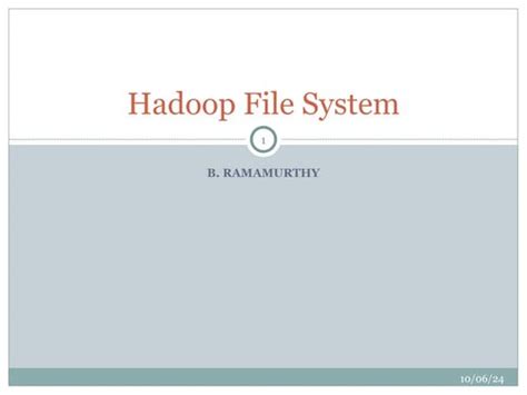 Hadoop Hdfsppt