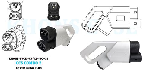 Fast Ev Charger Ccs2 Plug 200a 1000v Ccs Combo 2 Connector With Cable