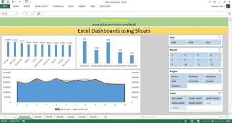 Making Sales Dashboard Using Excel Slicers How To