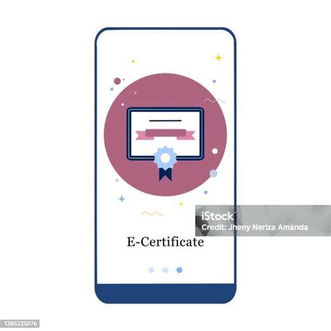 온라인 인증서 전자 인증서 졸업 종이 모바일 앱 온보딩 화면 인터페이스 Ux Ui Gui 화면 모바일 개발을위한 메뉴 벡터 배너 템플릿 웹 사이트 디자인 평면 일러스트레이션