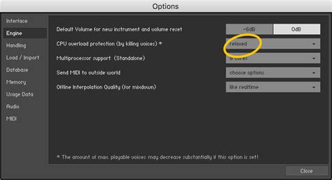 Performance Tip CPU Overload Protection C Bechstein Digital