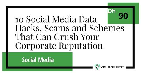 Visioneerit On Linkedin 10 Social Media Data Hacks Schemes And Scams Threatening Your Brand