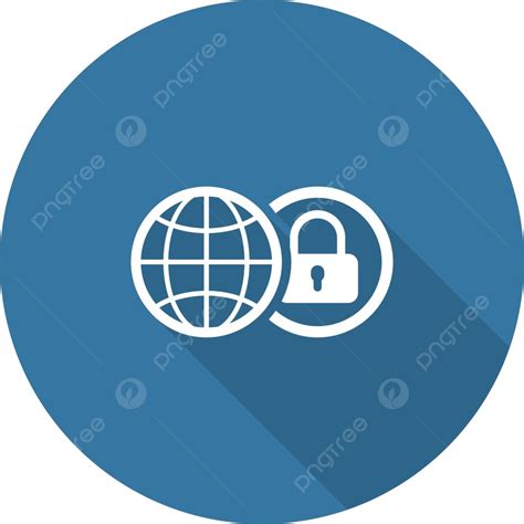 Global Security Icon Flat Design Network Sign Isolated Vector Network Sign Isolated Png And
