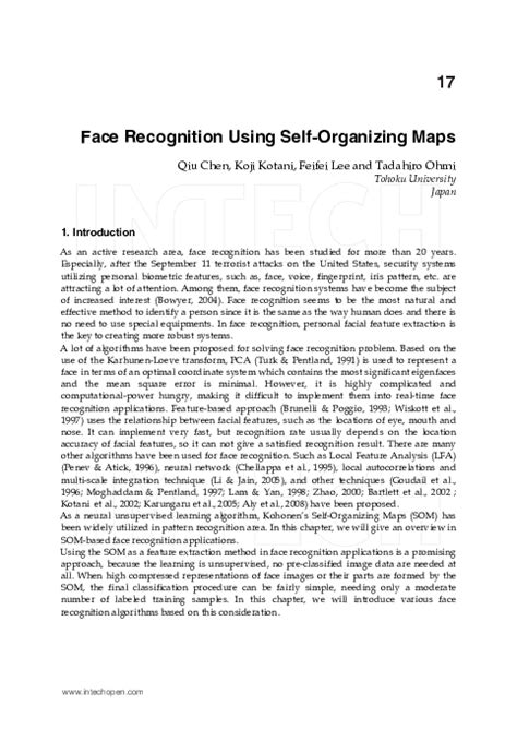 Pdf Face Recognition Using Self Organizing Maps 277 X Face