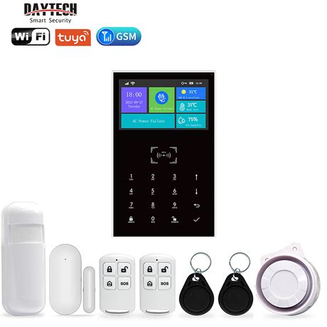 DAYTECH Wireless Intruder Touch Screen Alarm System TUYA APP Control GSM Alarm System SMS
