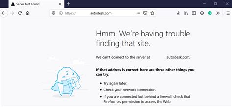 Server Not Found Or This Site Cant Be Reached Attempting To Open A Fusion Team Hub On The