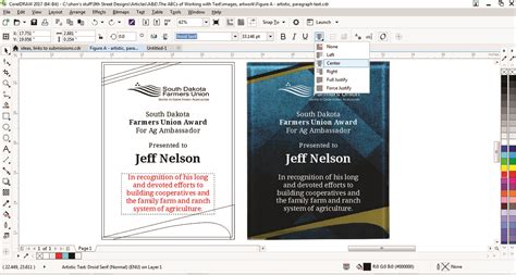 Artistic Vs Paragraph Text In Coreldraw