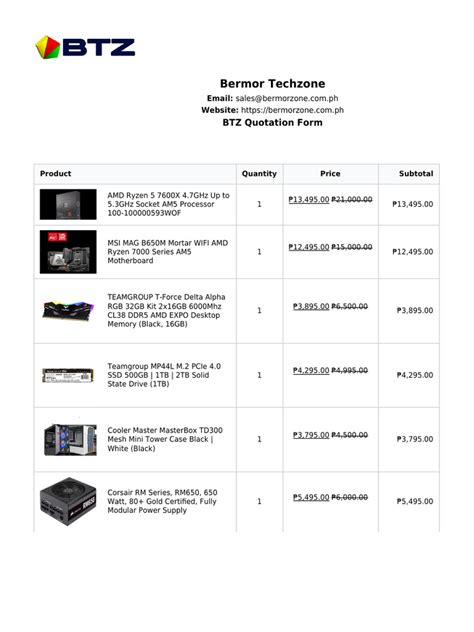 Product Builder Pdf Personal Computing Computer Hardware