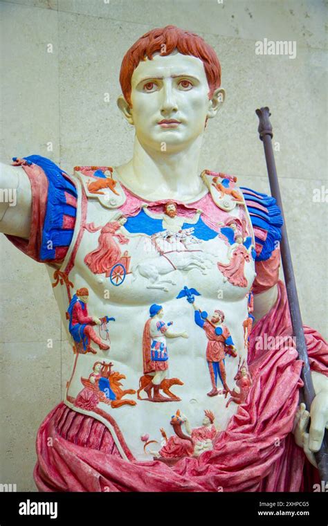 Colored Reconstruction Of Augustus Of Prima Porta Statue Vatican