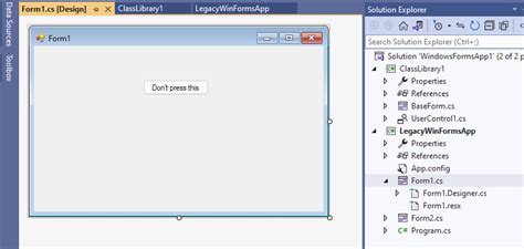 Why Doesn T VS Show My WinForms UI At Design Time