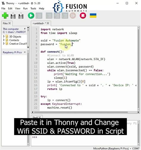 how to connect raspbeery pi pico w to wifi using thonny micropython