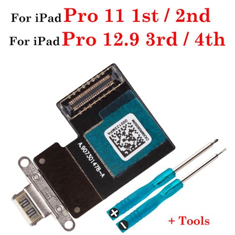 Dock Usb Connector ข้อมูลปลั๊กแจ็คซ็อกเก็ตพอร์ตชาร์จ Flex สําหรับ Ipad Pro 11 12 9 นิ้ว 1st 2nd