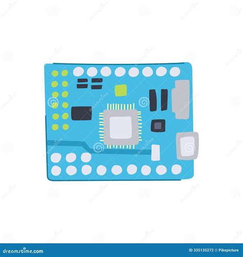Abstract Microcontroller Cartoon Vector Illustration Stock Illustration Illustration Of