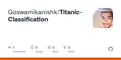 Github Goswamikanishktitanic Classification