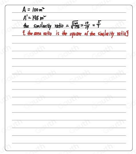 solved find the similarity ratio between the two figures given the