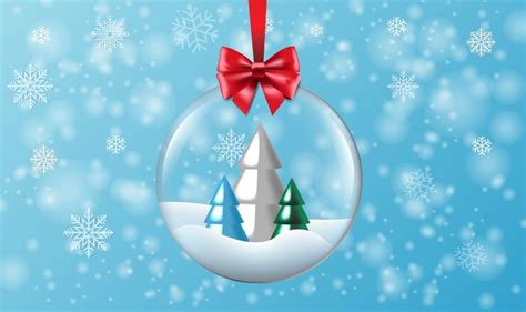 Premium Vector Snowfall Background With Snow Ball And Fir Tree With Gradient Mesh Vector