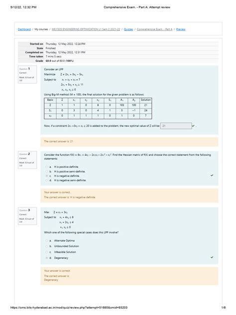 Comprehensive Exam Part A Attempt Review Pdf Computer Programming Computer Science