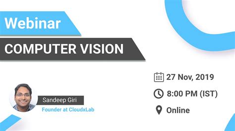 free webinar on introduction to computer vision cloudxlab