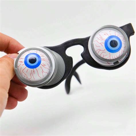 Halloween Party Prop Novelty Spring Eye Glasses Funny Bulging Eyeball