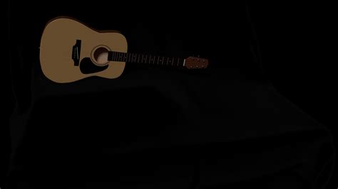 Stringless Acoustic Guitar 3d Model 5 Blend Fbx Obj Dae Free3d