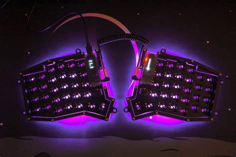 Sofle V2 Split Keyboard Mx Hotswap Stacked Acrylic Case With Rgb Underglow Tenting Computers