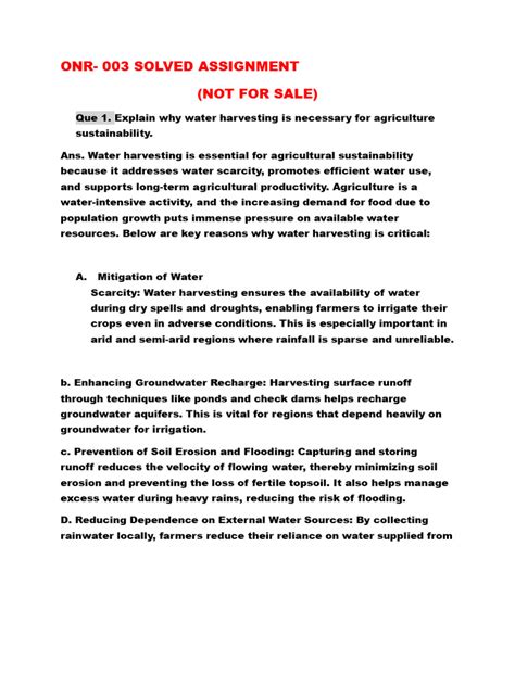 Onr 003 Em Solved Assignment 24 25 Pdf Groundwater Irrigation