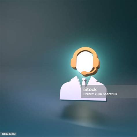 마이크가 있는 헤드폰아이콘입니다 콜 센터 또는 지원 개념 3d 렌더링 그림입니다 개념에 대한 스톡 사진 및 기타 이미지 개념 개념과 주제 고객 Istock