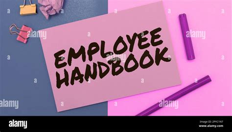 Writing Displaying Text Employee Handbook Conceptual Photo Document That Contains An Operating