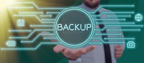 Conceptual Caption Backup Internet Concept Process That Protects Important Information From