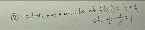 Solved Min Max Values Chegg