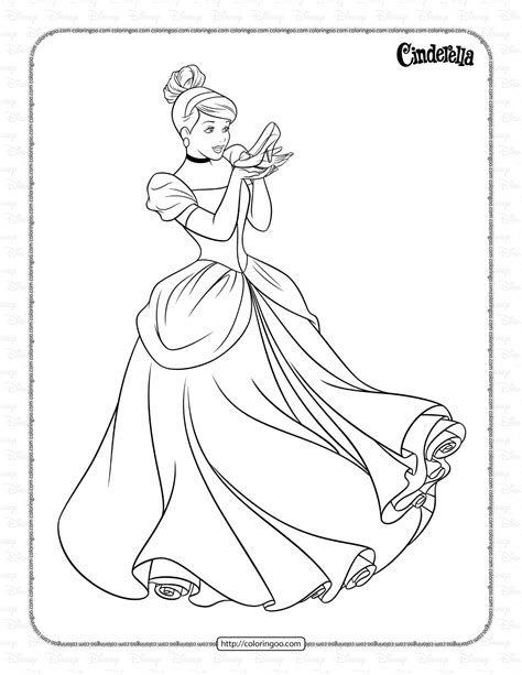 Printable Cinderella Coloring Book And Pages 01