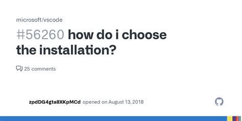 How Do I Choose The Installation Issue Microsoft Vscode GitHub