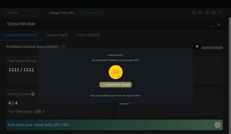 Lavanya V On Linkedin Geekstreak2024 Geekstreak2024 Problemsolving Coding Geeksforgeeks