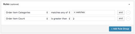 Rules Usage Guide Documentation Woocommerce