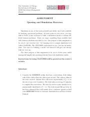 Queuing And Simulation Exercises In Operations Management Course Hero