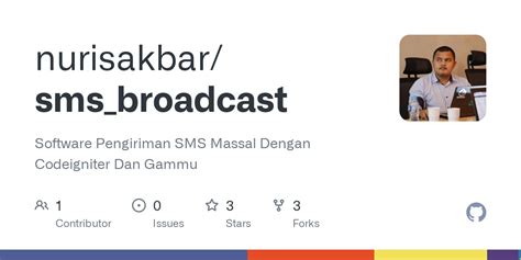Github Nurisakbar Sms Broadcast Software Pengiriman Sms Massal Dengan Codeigniter Dan Gammu