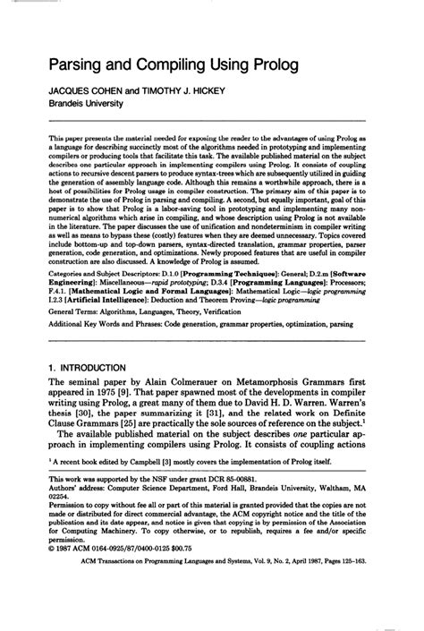 Pdf Parsing And Compiling Using Prolog