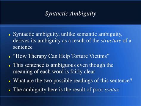 PPT - Ambiguity, Generality, and Definitions PowerPoint Presentation, free download - ID:6534156