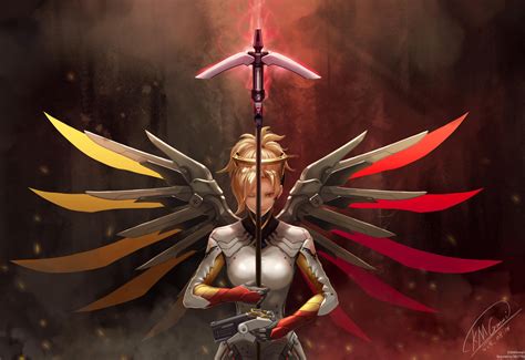 Fan Art Of Mercy Overwatch Hd Games 4k Wallpapers Images