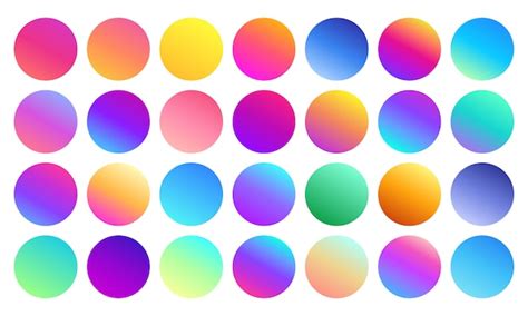Premium Vector Vivid Gradient Spheres Minimalist Multicolor Circles Abstract 80s Vibrant