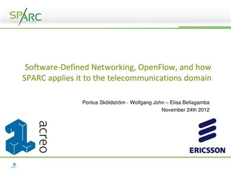 Ppt Software Defined Networking Openflow And How Sparc Applies It