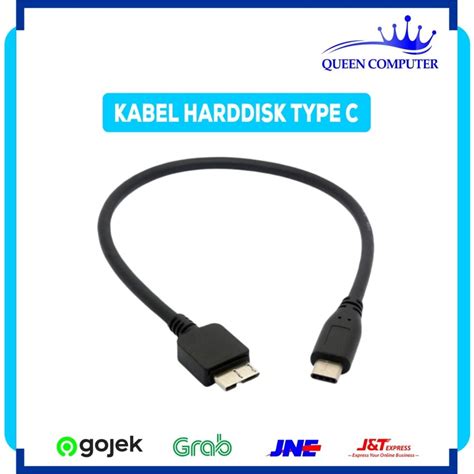 Jual Kabel Hdd Eksternal Usb 3 0 Micro B To Type C Data Hardisk External Shopee Indonesia