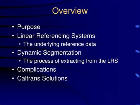 Ppt Linear Referencing Dynamic Segmentation And Caltrans