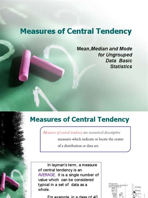 Measures Of Central Tendency For Ungrouped Data Pdf Mean Arithmetic Mean