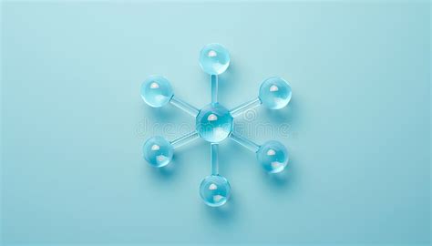 Molecule Of Phenylalanine On Light Blue Background Top View Chemical