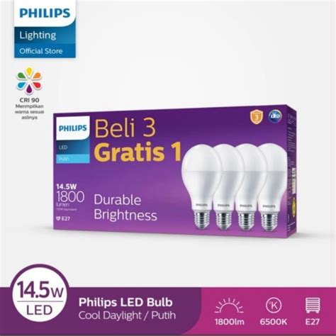 Jual Lampu Led Philips Paket Watt Isi Pcs Shopee Indonesia